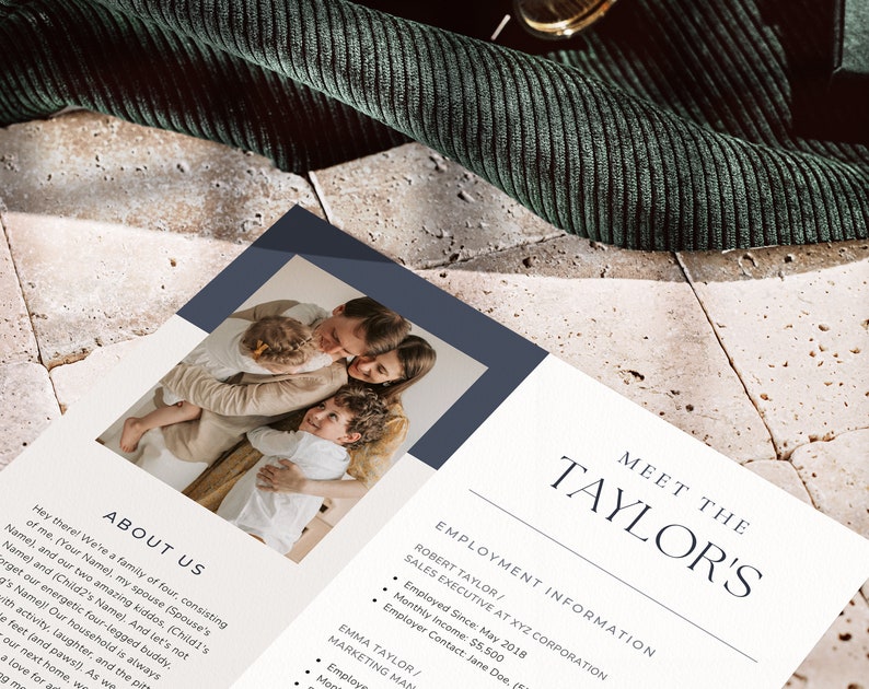 Standout Rental Resume Template, Renter Cv Template, Rental Application ...