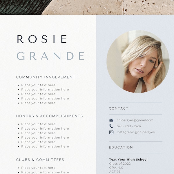Zeta Resume Template - Etsy