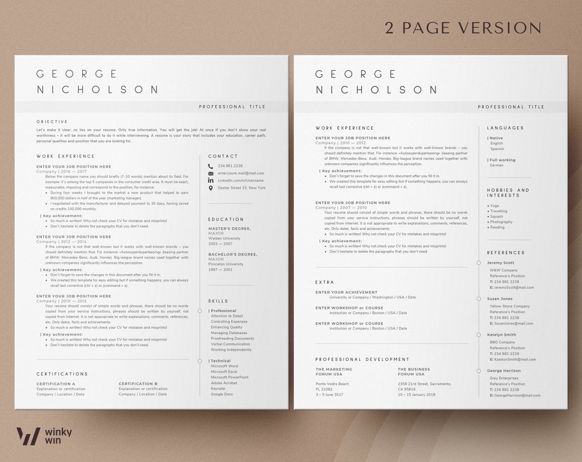 Reverse Chronological Resume Template Word, C Level Resume Director ...