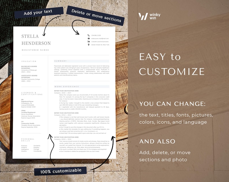 Nurse Portfolio Template, Professional Nursing Portfolio for RN, LPN ...