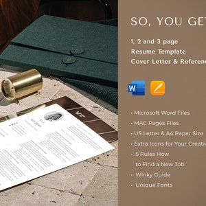 Modern Black and White Resume Template Photo, Clean Resume Cv Template ...