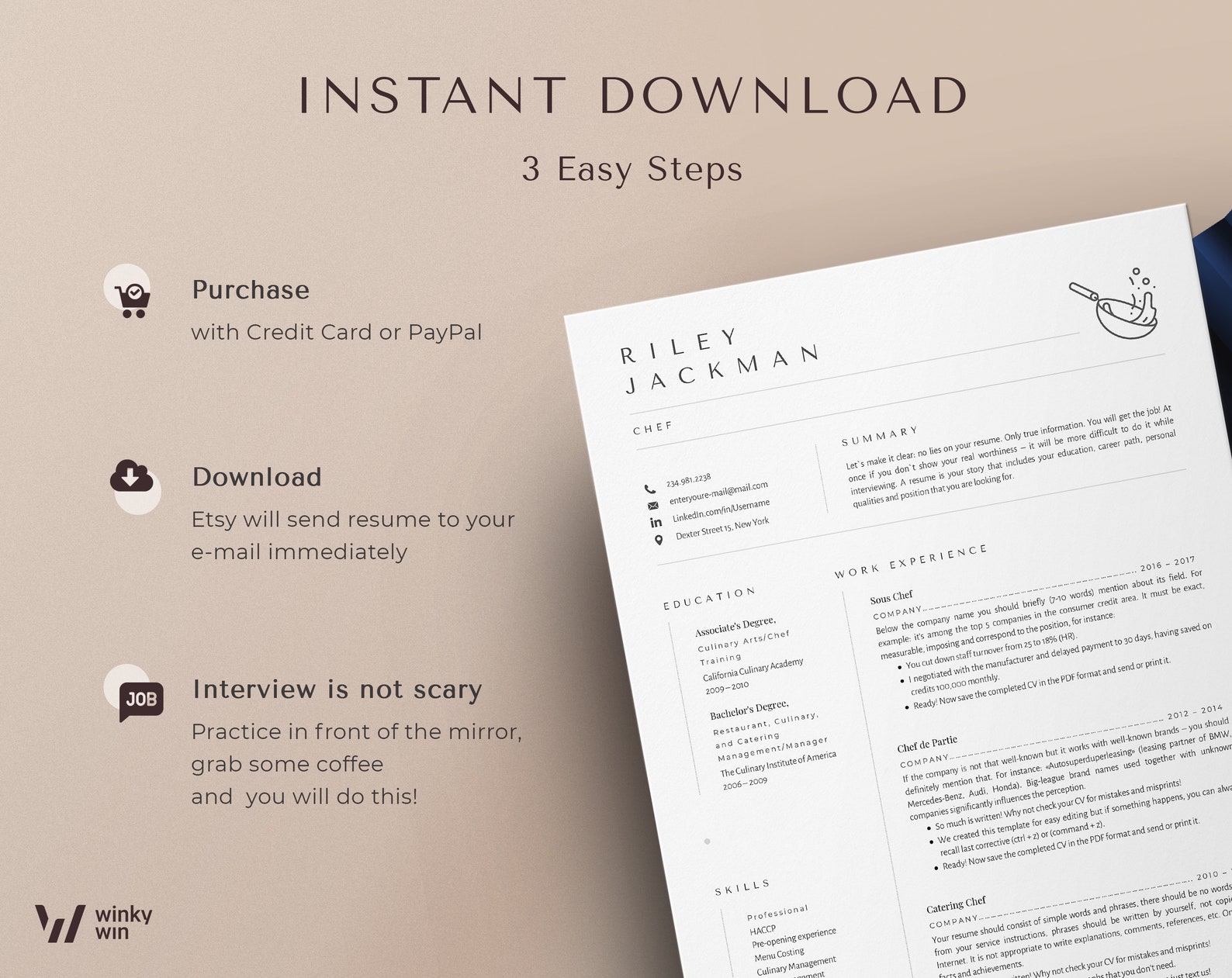 Sous Chef Resume Restaurant Resume Templates, Chef Resume Template ...