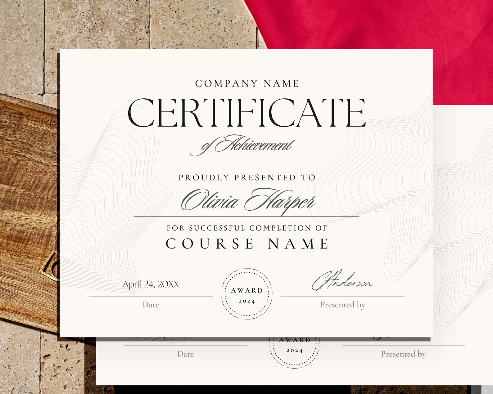 Certificate of Achievement Template Canva, Achievement Award ...