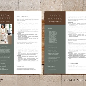 Realtor Resume Template Real Estate Agent Resume, Modern Cv Template ...