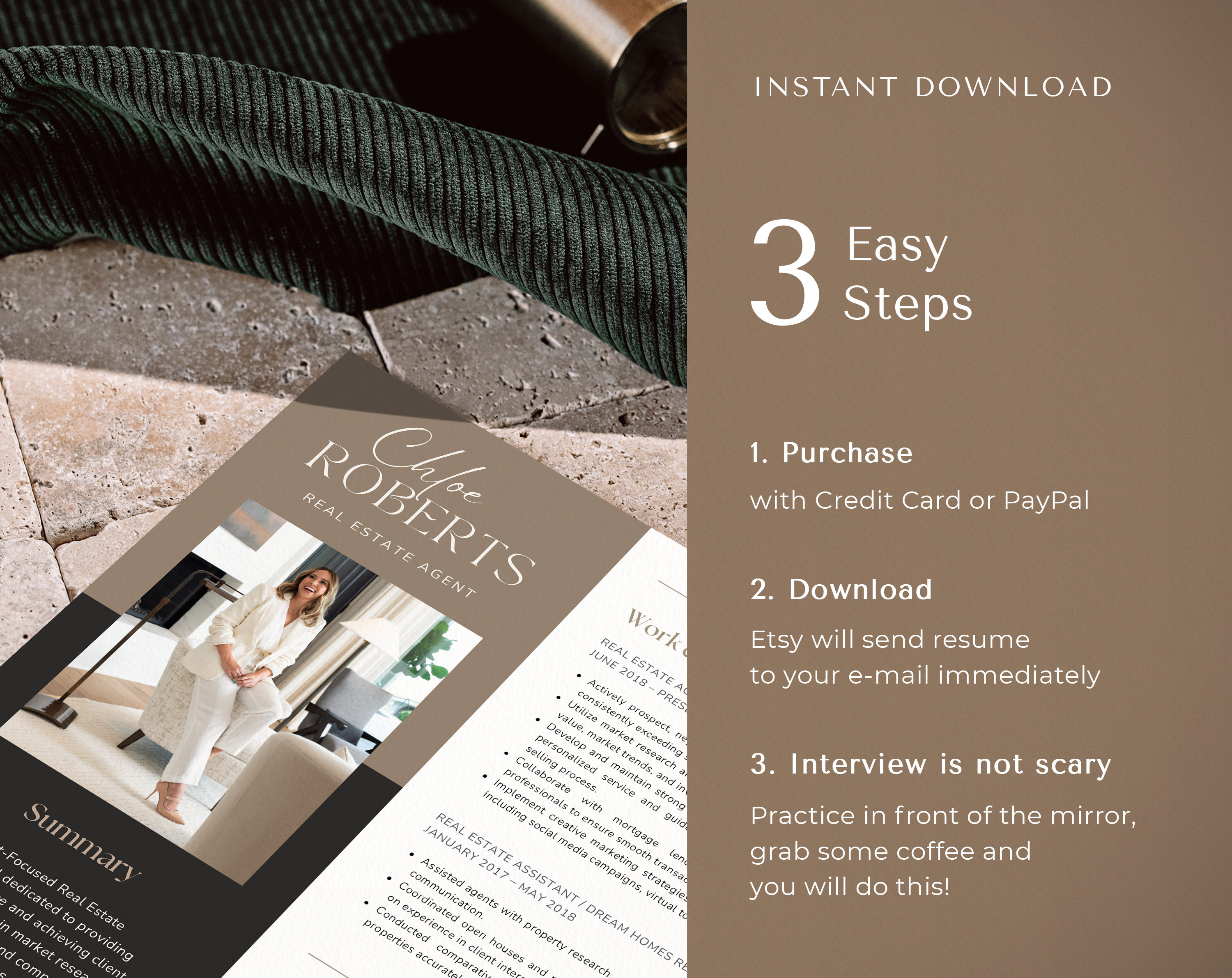 Real Estate Agent Resume Template Realtor Resume, Modern Cv Template ...