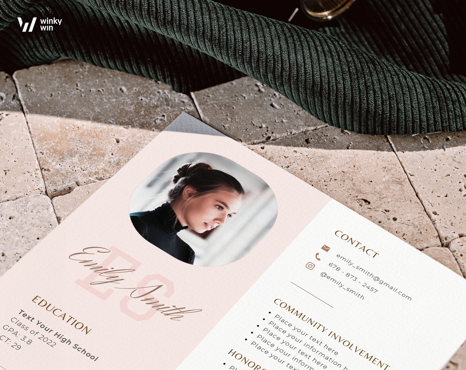 Sorority Resume Example, Rush Resume Template With Photo Canva, Free ...