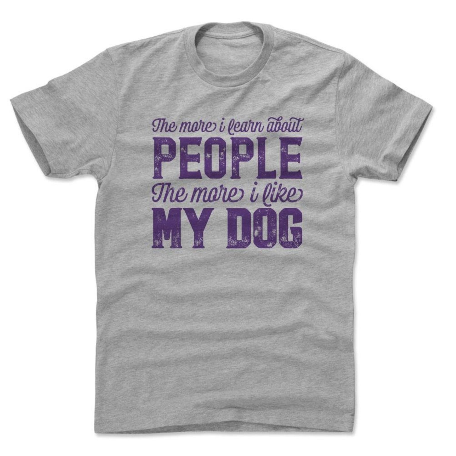 Funny Dog Men's Cotton T-shirt Dogs Animals the More I - Etsy