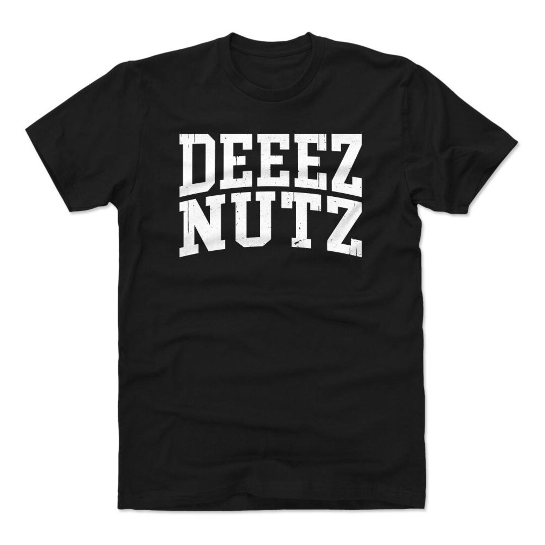 Funny Men's Cotton T-shirt Funny Lifestyles Deeez Nutz Font WHT - Etsy