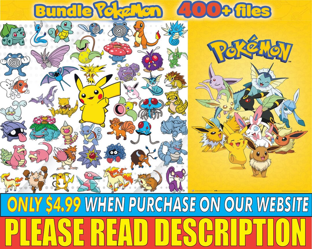 Bundle 400 Files Pokemon Svg Pokemon Layered Pokemon 200 - Etsy