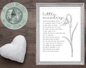 Little Snowdrop Poem Miscarriage Infant Loss Print 8x10 - Etsy