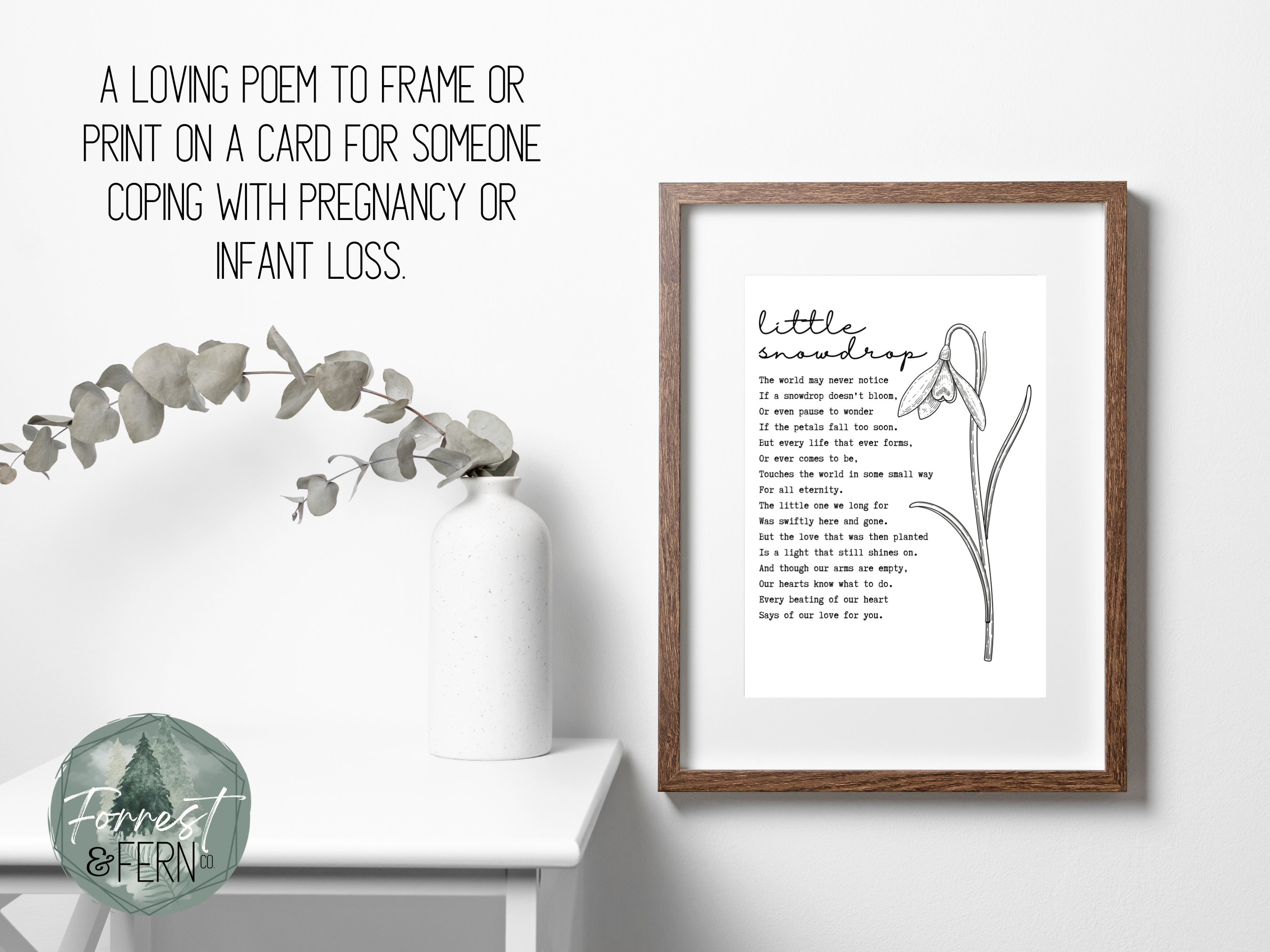 Miscarriage Gift for Mom or Dad, Baby Loss Poem, Child Loss Remembrance ...