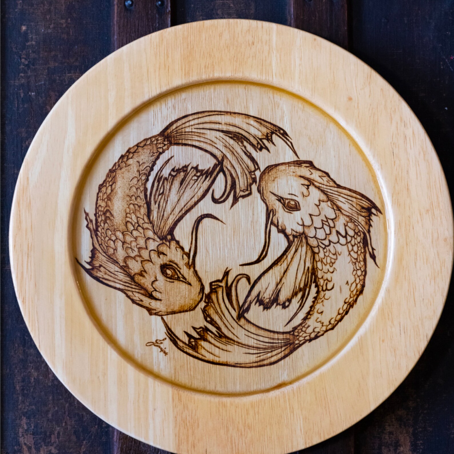 Koi Fish Plate - Etsy