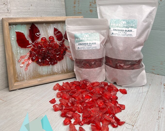 Stampendous, Frantage, Crushed Glass Glitter, Chunky Glitter, Red ...