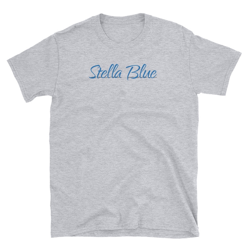 Grateful Dead Stella Blue T-shirt – Script Text Lyric Tee – Minimalist ...