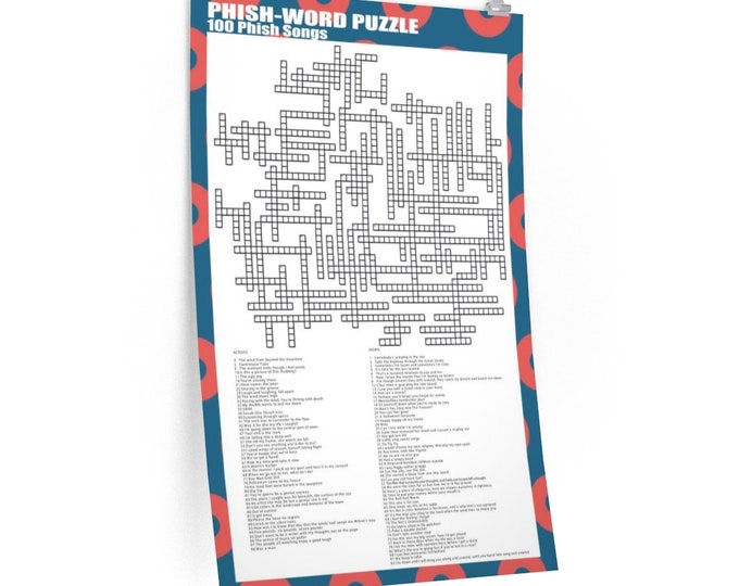Phish-word Puzzle - 100 Song 24x36 Crossword Poster - Etsy