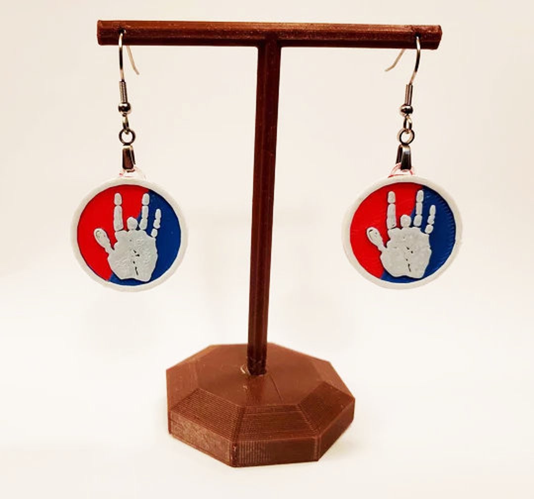 Grateful Dead Jerry Hand Earrings – Deadhead Jam Band Accessories ...
