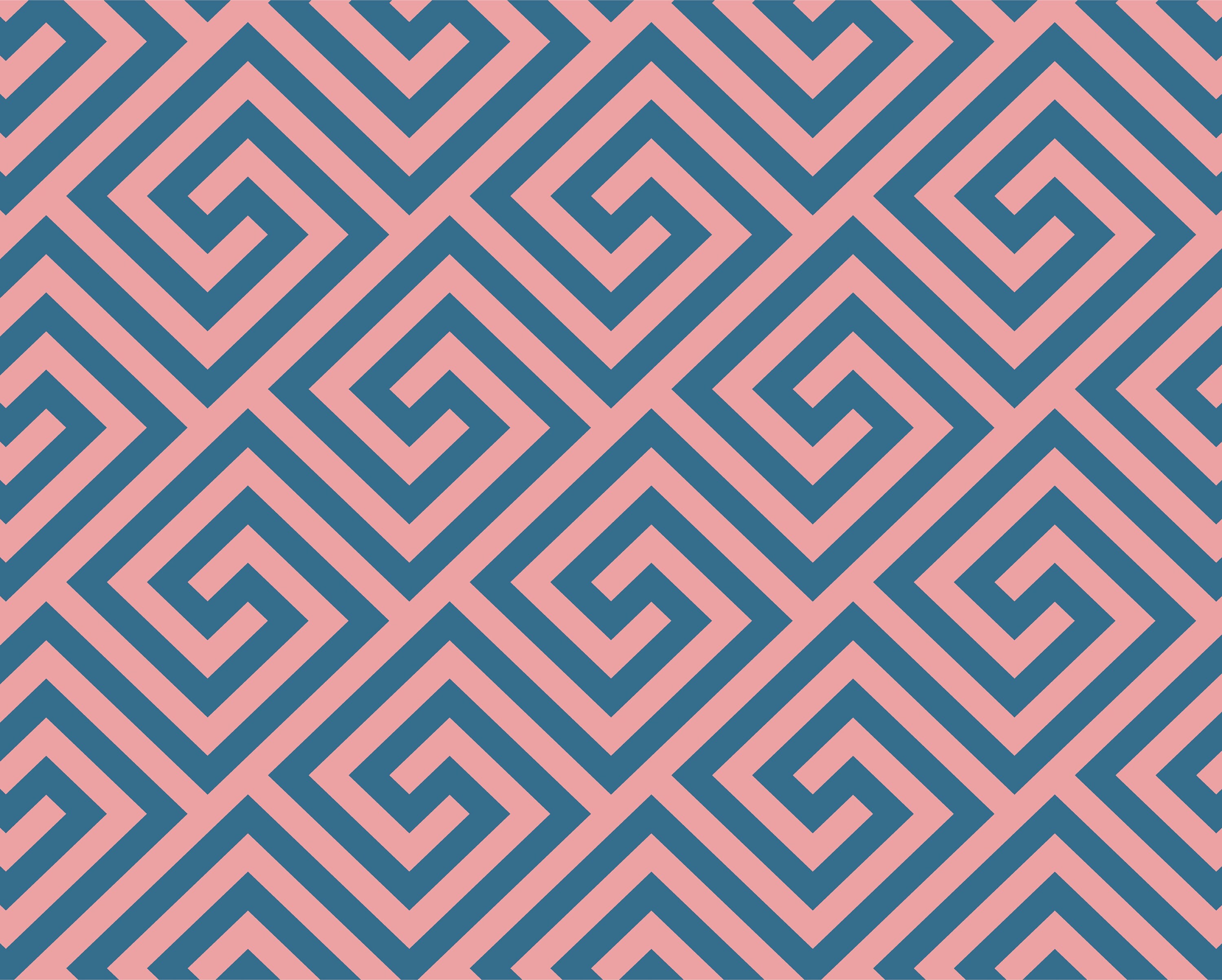 Pink Greek Geometric Wallpaper / Traditional Wall Covering - Etsy