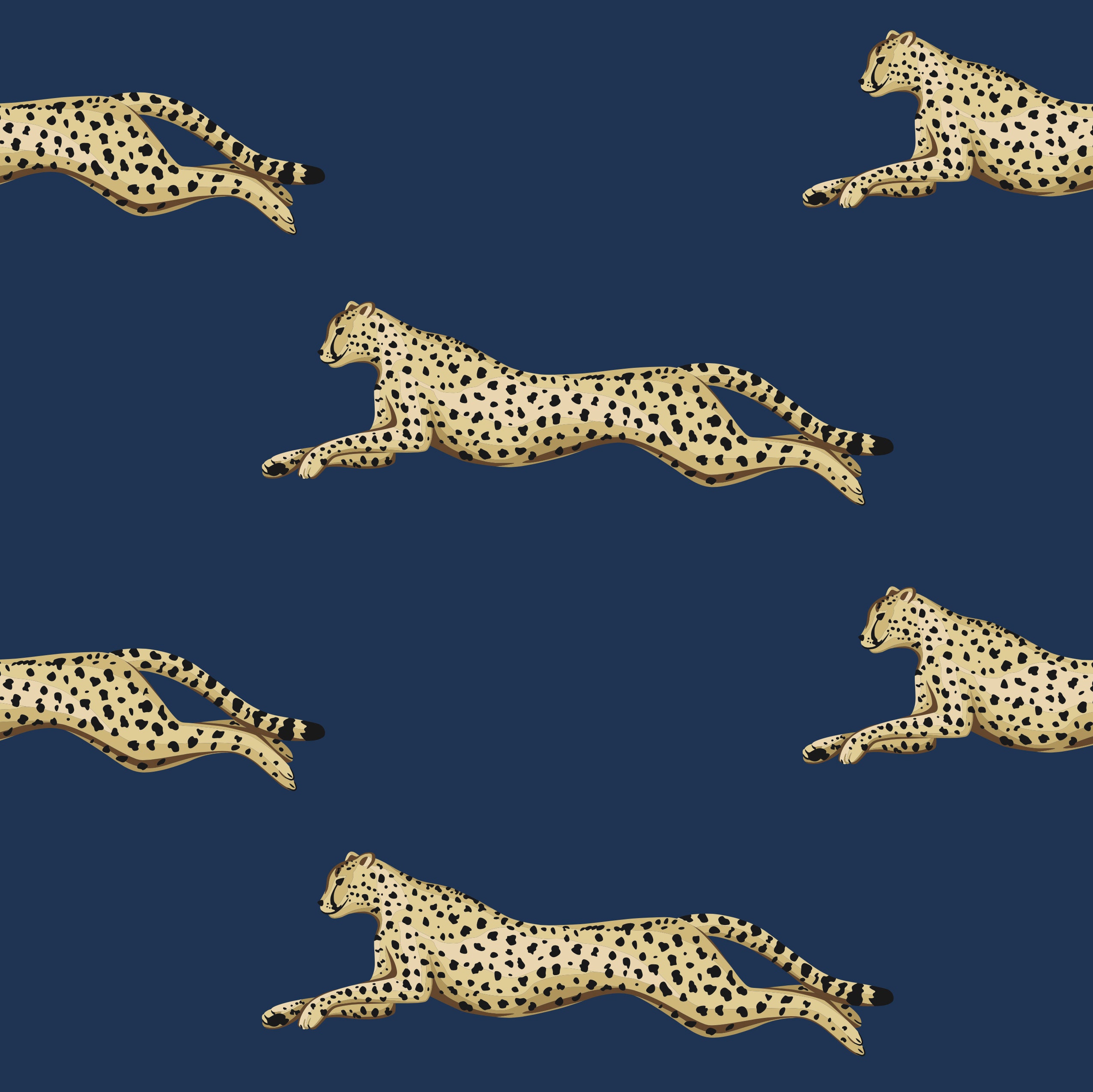 Navy Blue Leopard Wallpaper Cheetah Peel and Stick Dark - Etsy