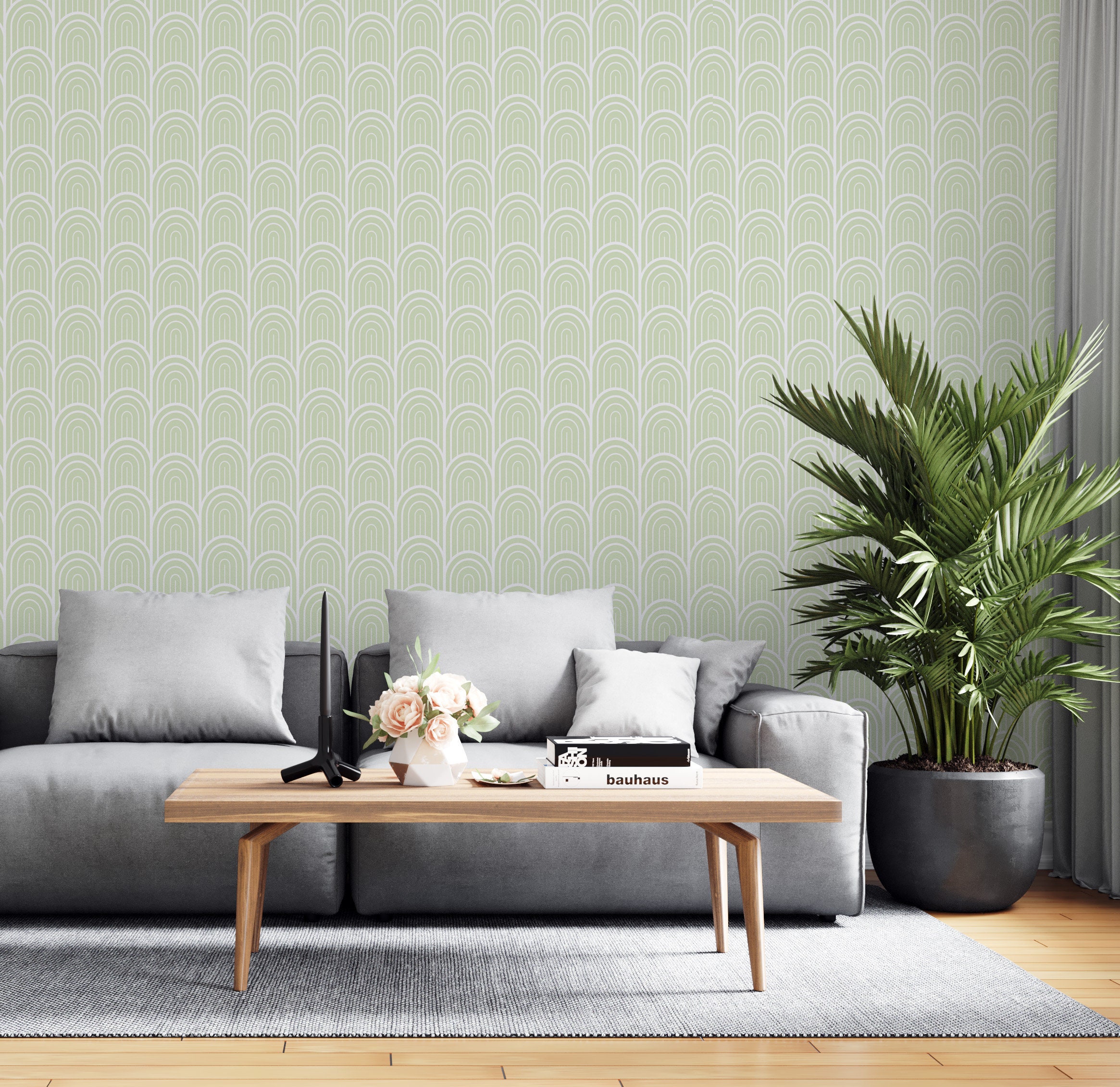 Home & Living Home Décor 1920s Accent Wall Luxurious Wallpaper White ...