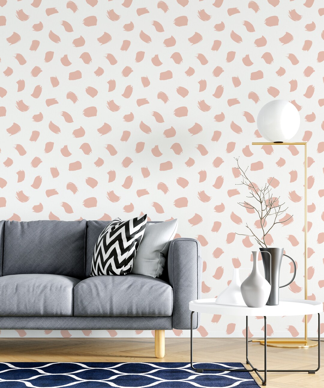 Pink Spot Color Wallpaper Peel and Stick Watercolor Self Adhesive Wall ...
