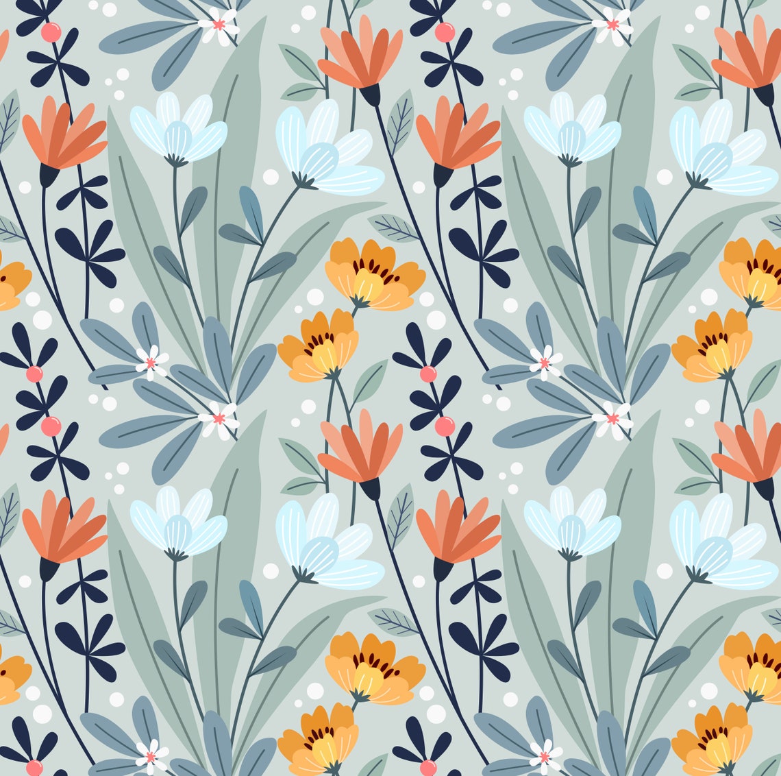 Whimsy Floral Wallpaper Peel and Stick Baby Girl Nursery - Etsy