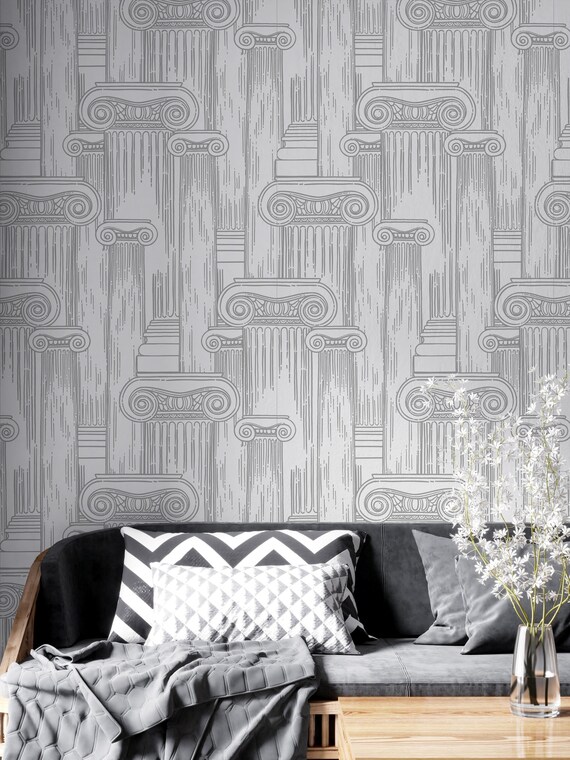 Home & Living Wallpaper Wall Décor Column Pattern Peel and Stick ...