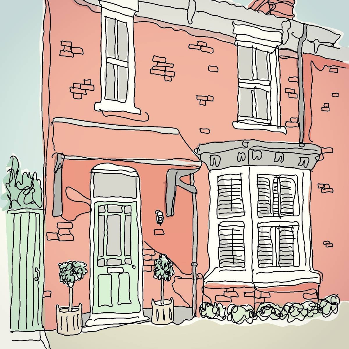 Home Definition Drawing CUSTOM HOME ILLUSTRATION House Digital home-definition-drawing-custom-home-illustration-house-digital