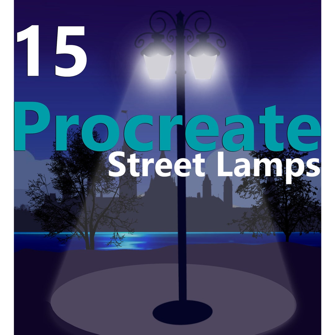 Procreate Street Lamp Brushes, Stamps, Procreate Light Stamps, Lamp ...