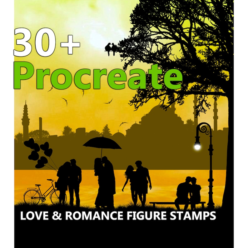 Procreate Couple Brushes, Stamps, Procreate Love Stamps, Love ...
