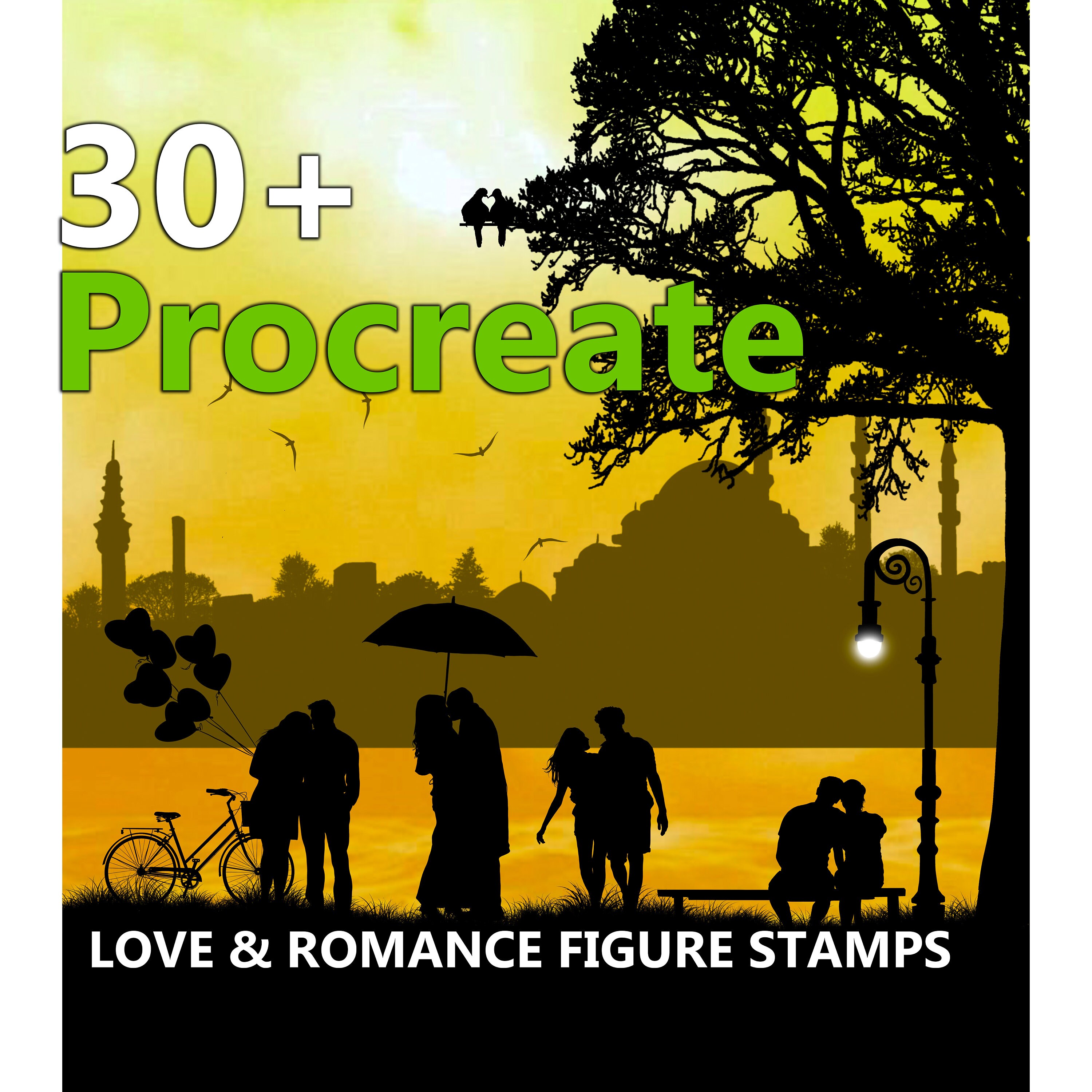 Procreate Couple Brushes, Stamps, Procreate Love Stamps, Love ...