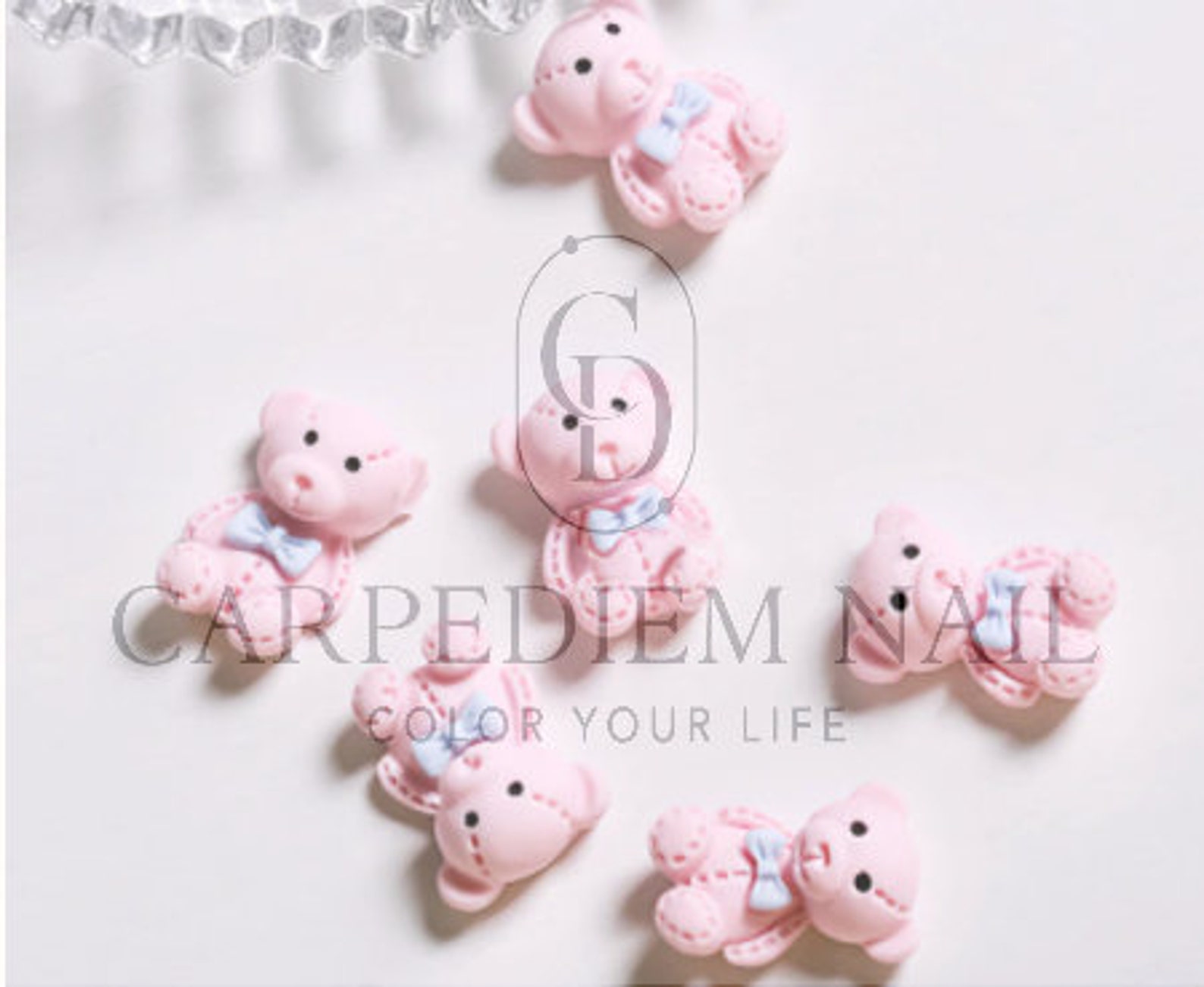 10pcs - Resin 3D Teddy Bear Charms for Nail Art Decorations - Etsy