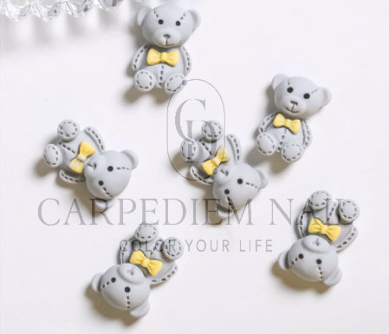 10pcs - Resin 3D Teddy Bear Charms for Nail Art Decorations - Etsy