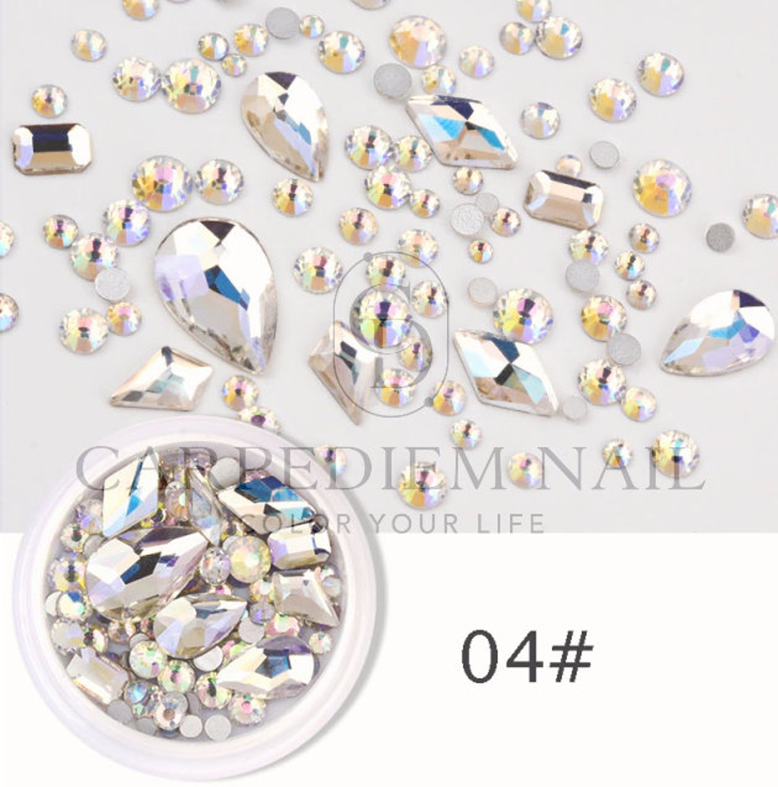 Multi Sizes | Shapes | Colors Flatback Rhinestones Crystal Diamond 3D ...