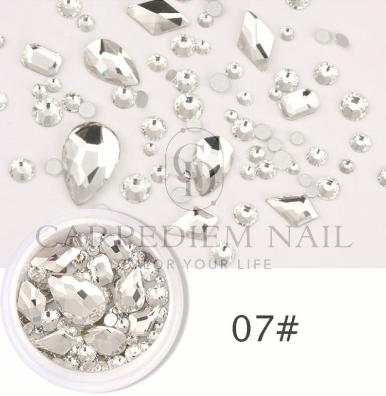 Multi Sizes Shapes Colors Flatback Rhinestones Crystal - Etsy