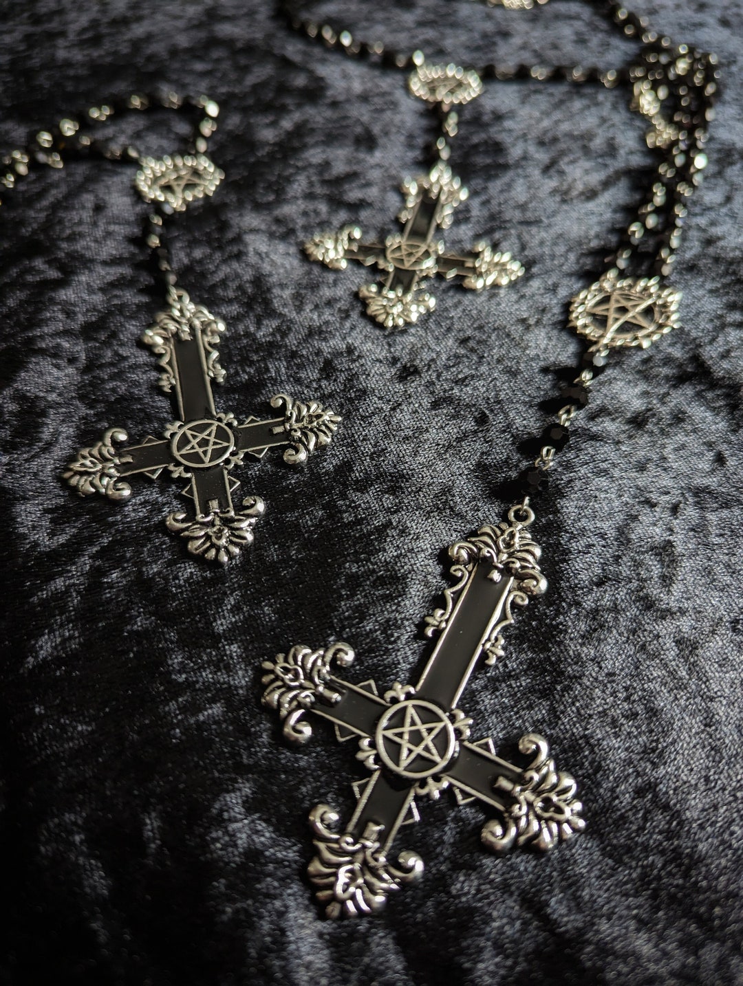 ANTICHRIST : Left Hand Path Rosary, Baphomet, Luciferian Jewelry ...