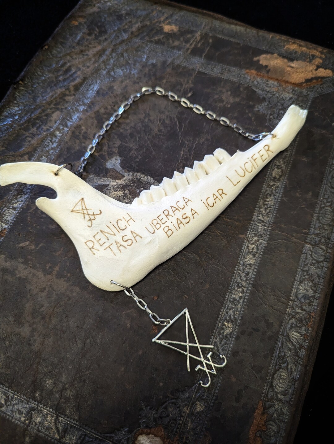 LUCIFER: Deer Jawbone Wall Hang, Occult Decoration, Altar Piece ...