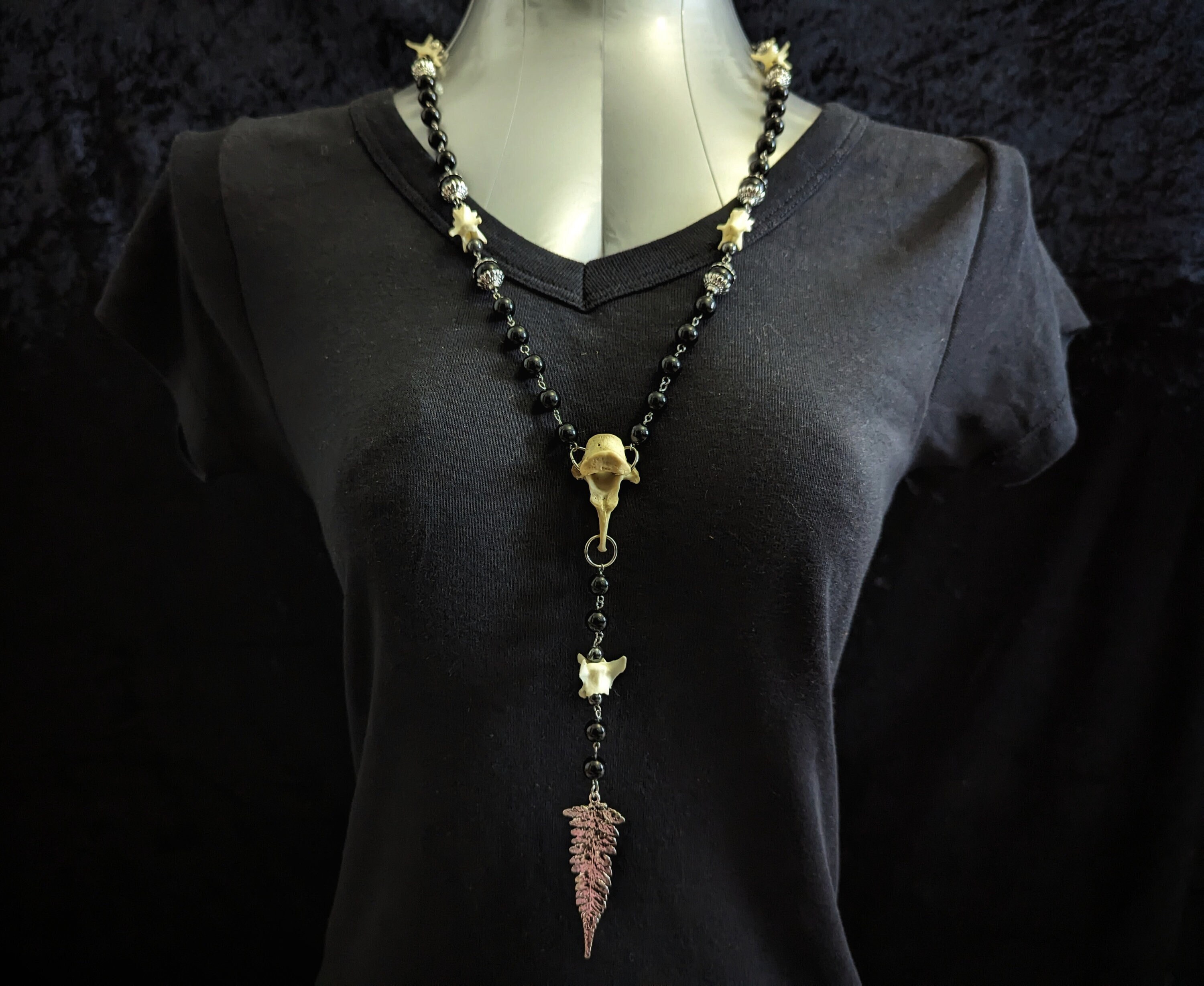 MORTIS : REAL Animal Bone Rosary Fox Bones Vulture Culture - Etsy