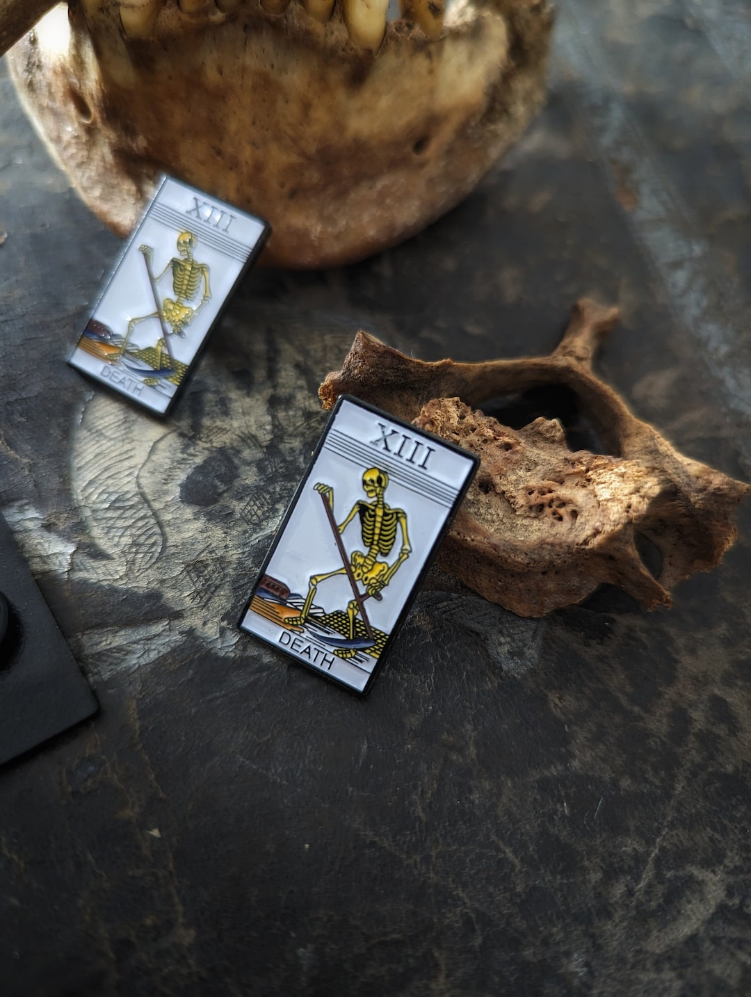 DEATH WORSHIP : Enamel Pin, Occult Pin, Tarot Card Pin, Death Cult ...