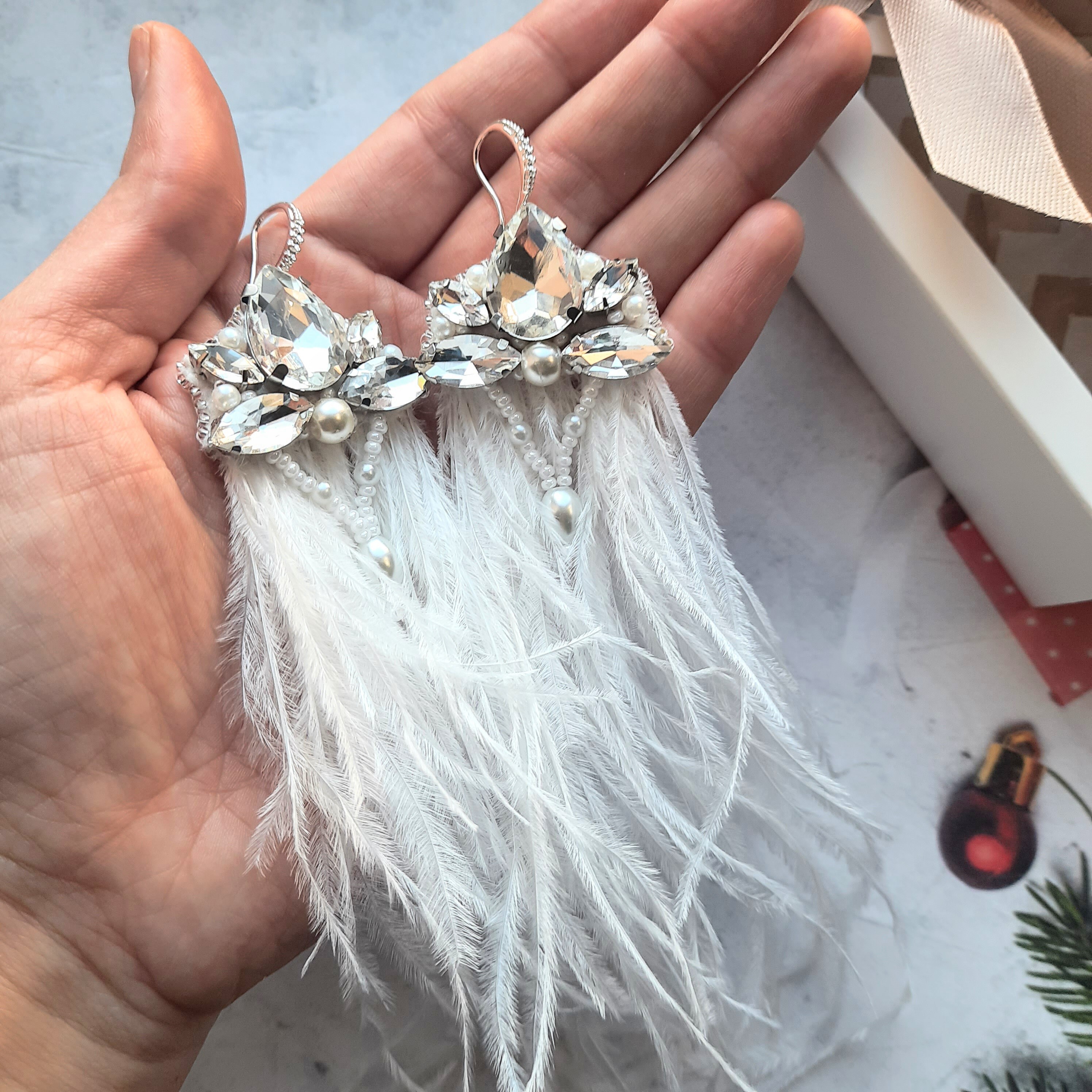 Ostrich earrings store