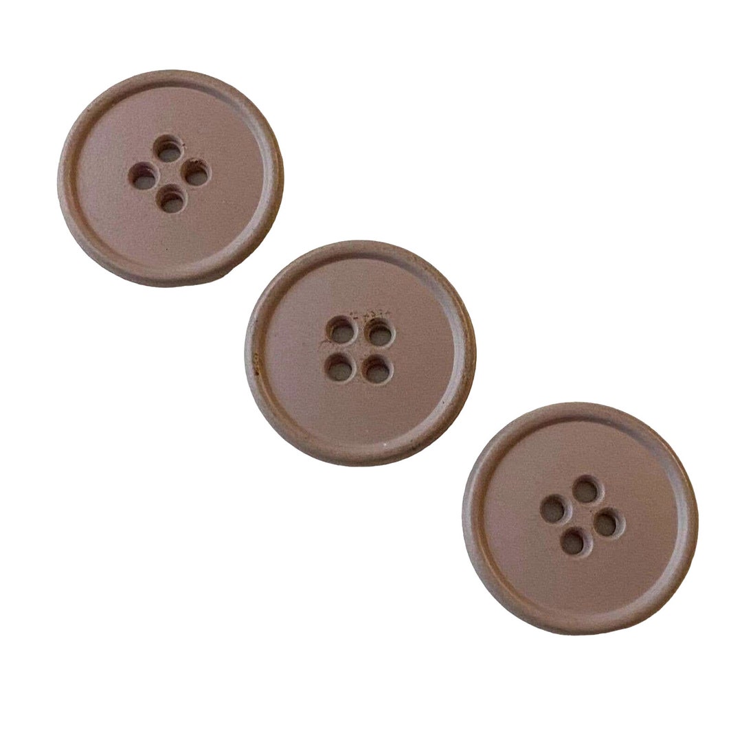 Four Center Hole Buttons Muted Purple Round Plastic Raised - Etsy