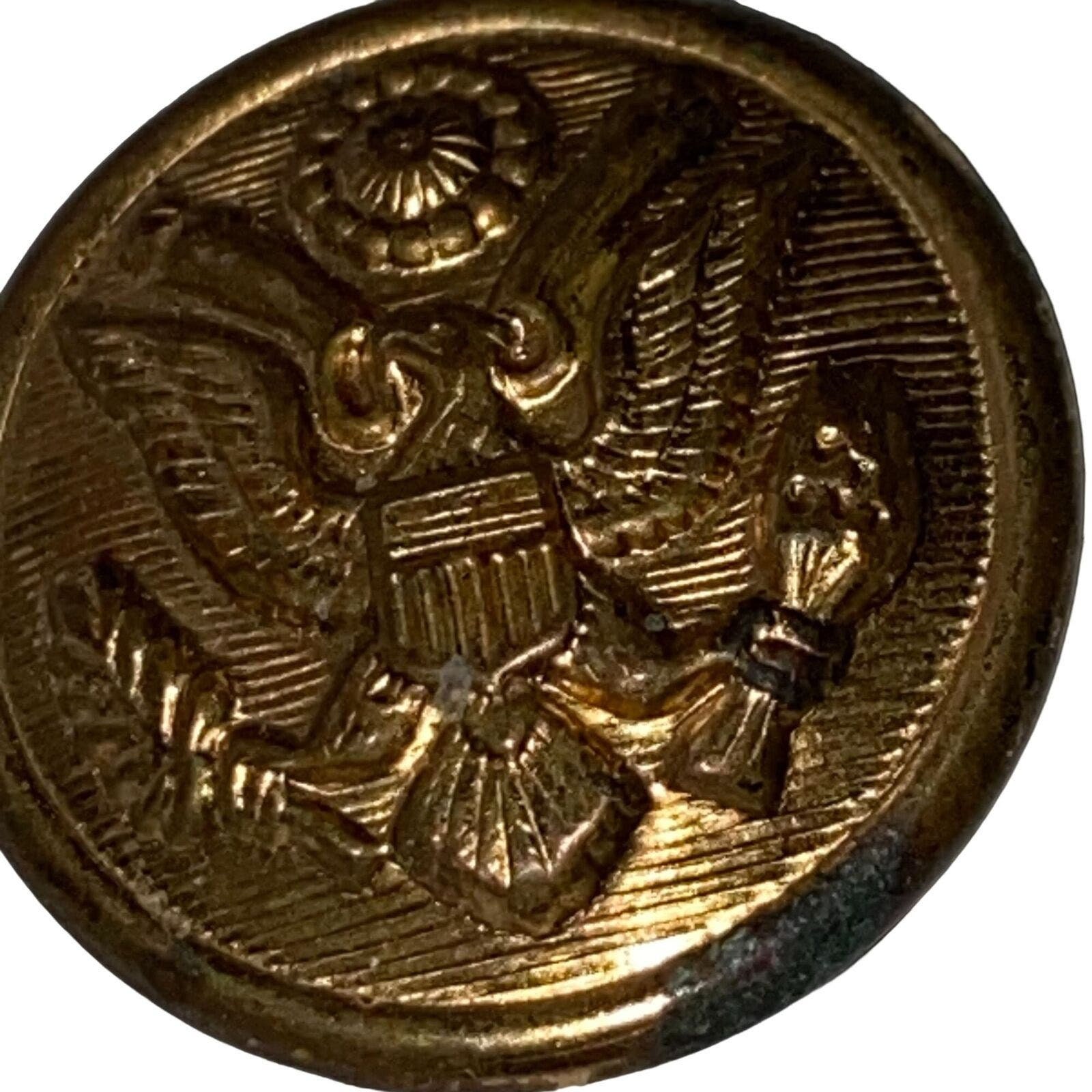 US Army Brass Uniform Buttons Metal Shank Vintage Military Coat Cape ...