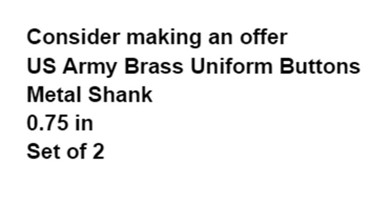 US Army Brass Uniform Buttons Metal Shank Vintage Military Coat Cape ...