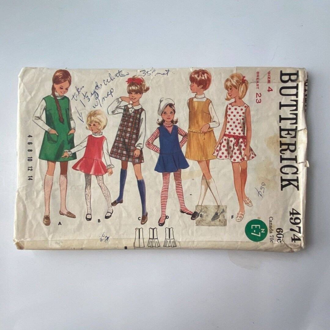Butterick 4974 Sewing Pattern 1960s Size 4 Bust 23 Vintage - Etsy Australia