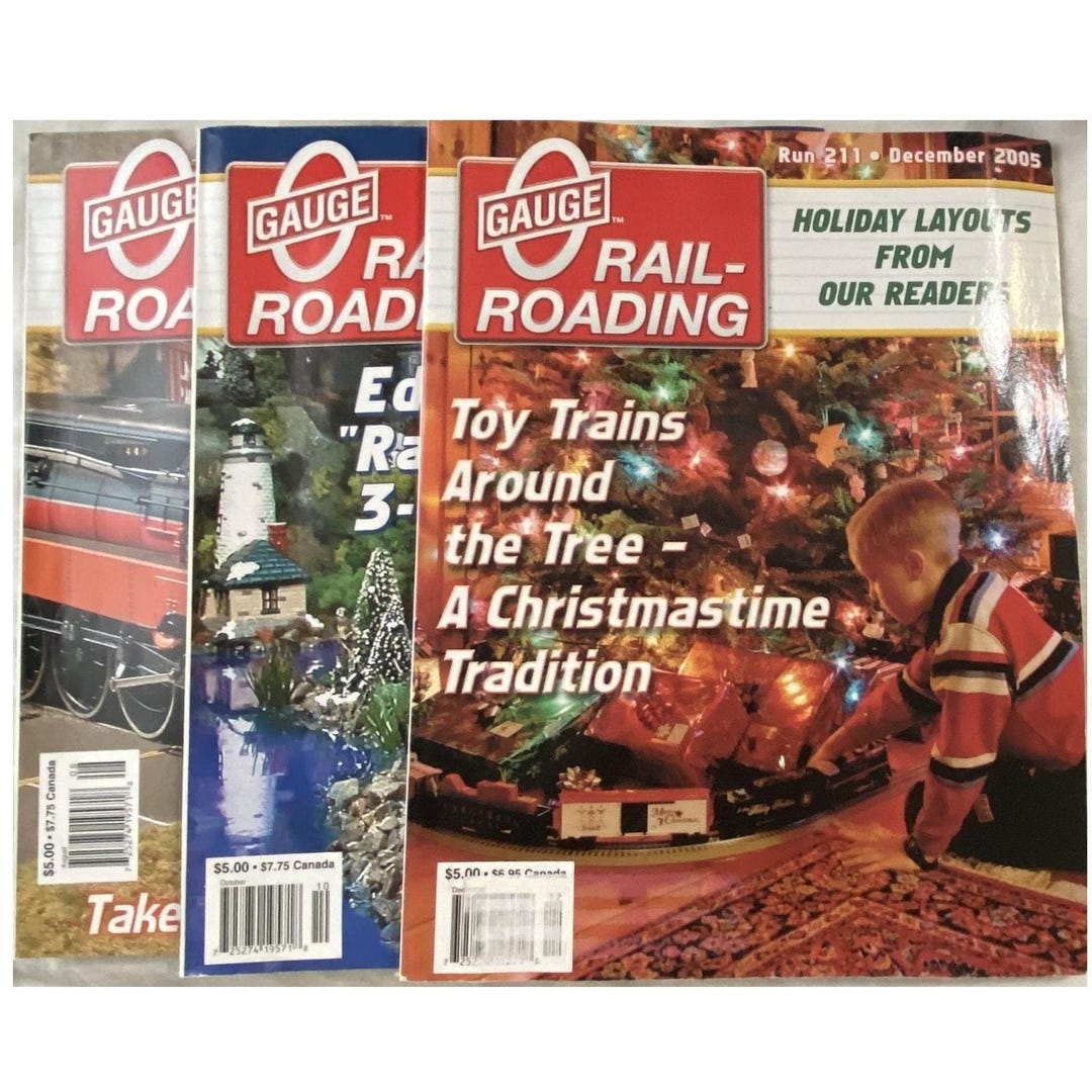 Vtg Lot 3 O Gauge Railroading August October December 2005 Magazine ...