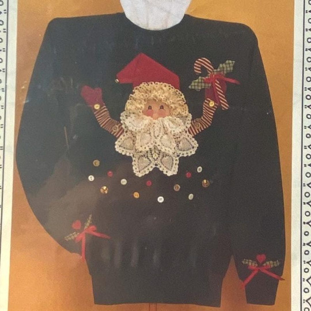Doily Wear by Ozark Crafts Pattern 811 Santa 1994 Uncut Sewing Craft ...