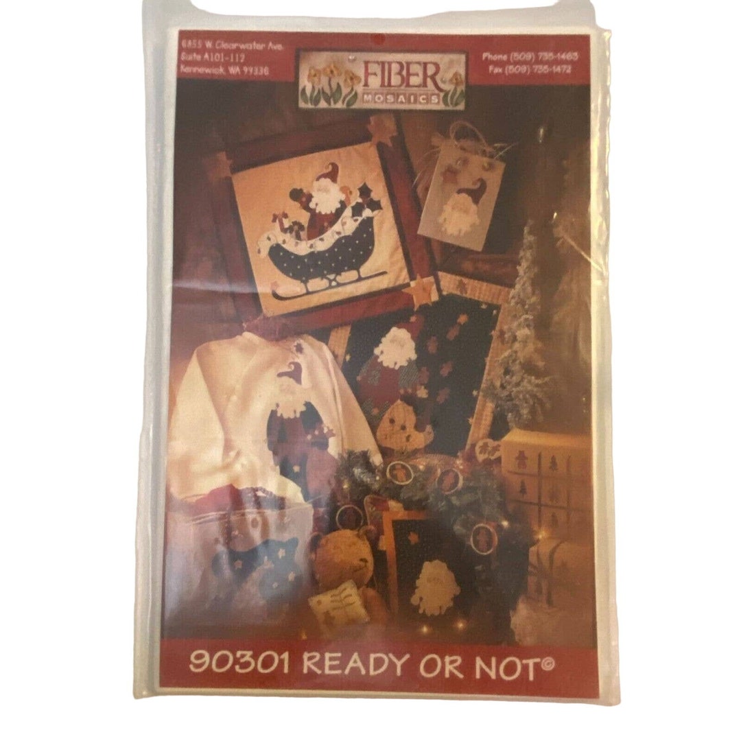 Fiber Mosaics 90301 Ready or Not Wall Quilt Pattern 1996 20 X 26 23 X ...