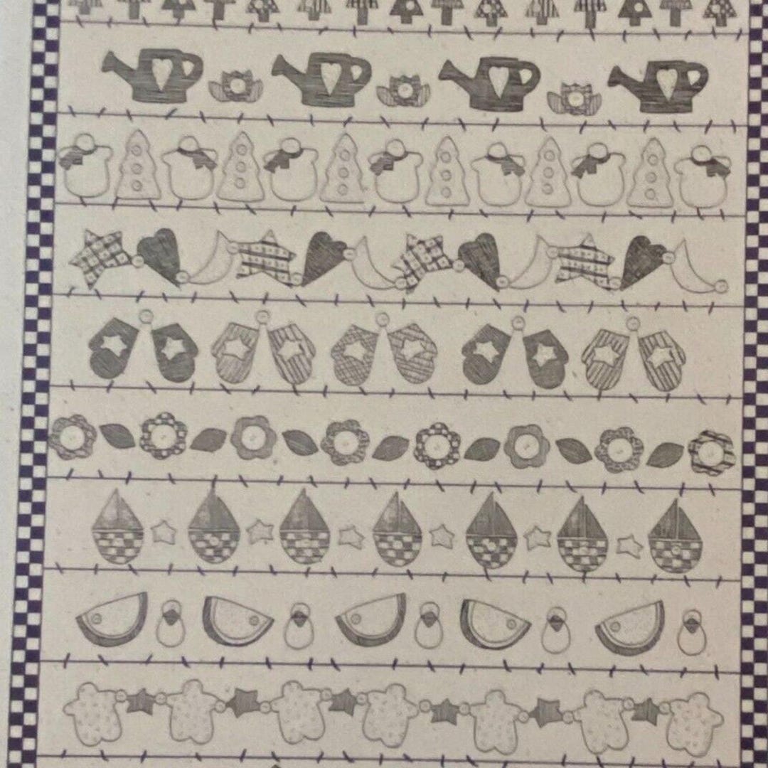 Farmyard Creations Pattern Buttons and Borders Kit Uncut Notions Craft ...