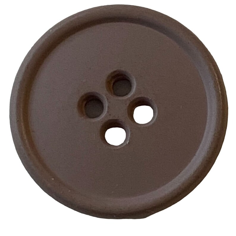 Four Center Hole Buttons Muted Purple Round Plastic Raised Outer Lip ...