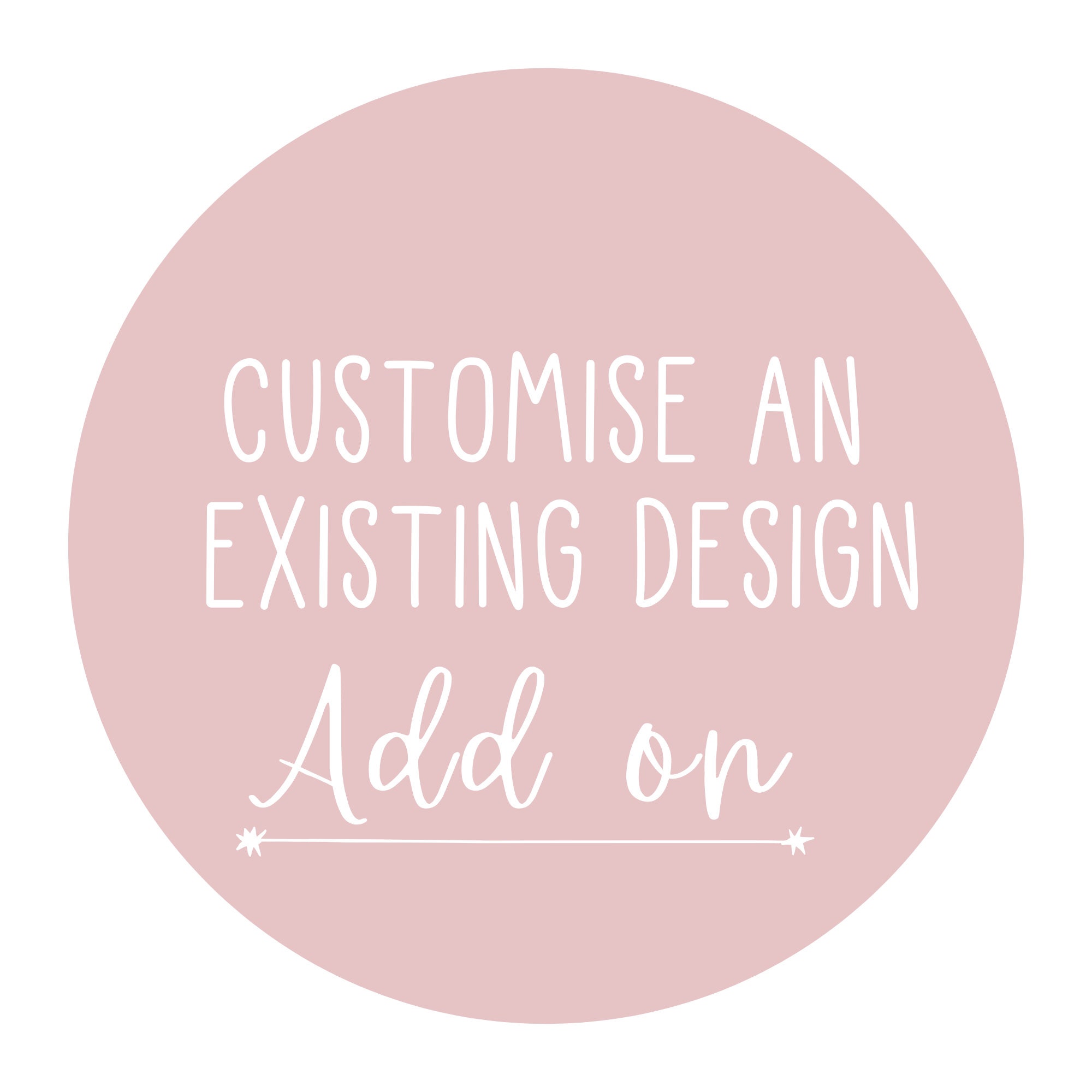 Customise an Existing Design Add on Minor Edits - Etsy