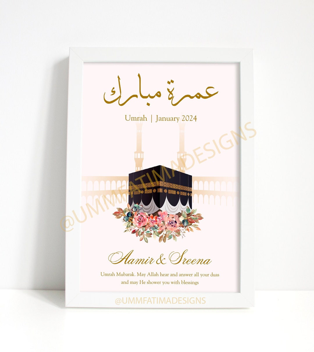 Digital Islamic Umrah Design Islamic Illustration Personalised Photo ...
